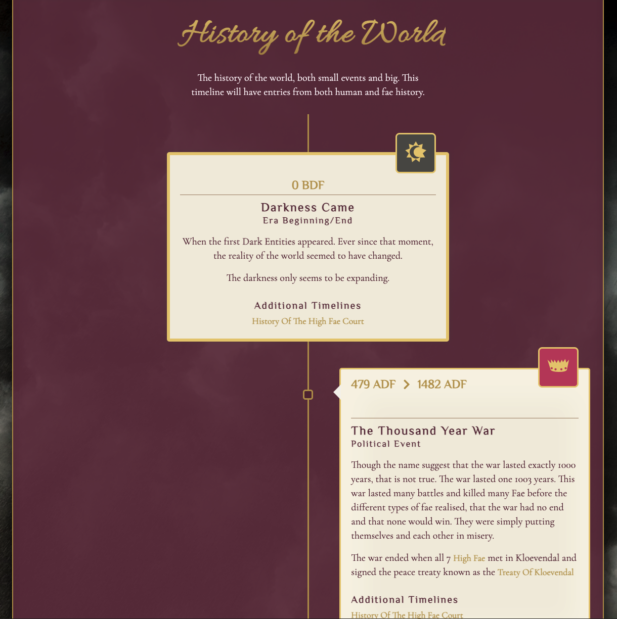 Interactive Timeline Maker | Fantasy Timeline Creator | World Anvil ...